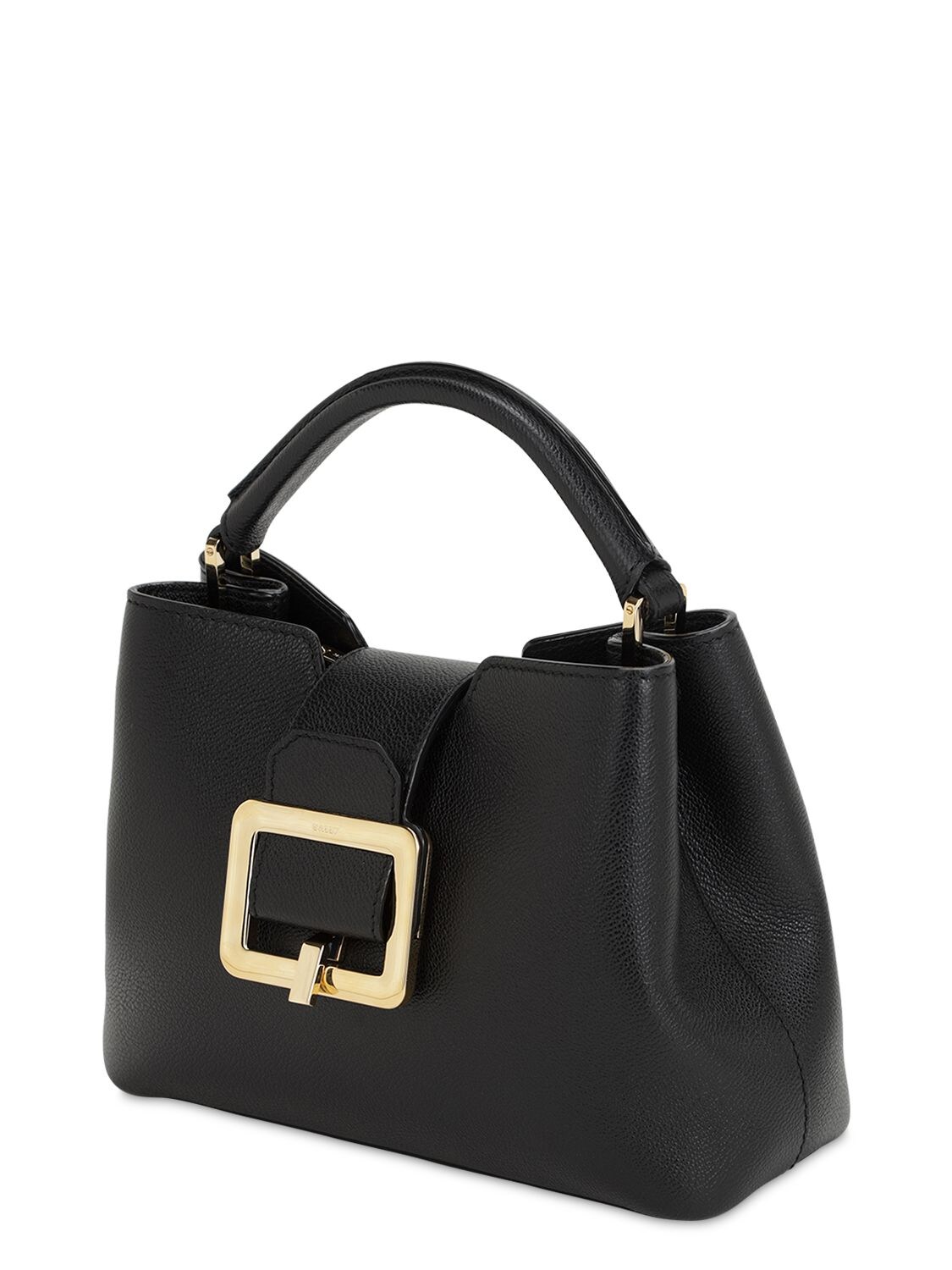 Bally Jorah Grained Leather Top Handle Bag In Black | ModeSens
