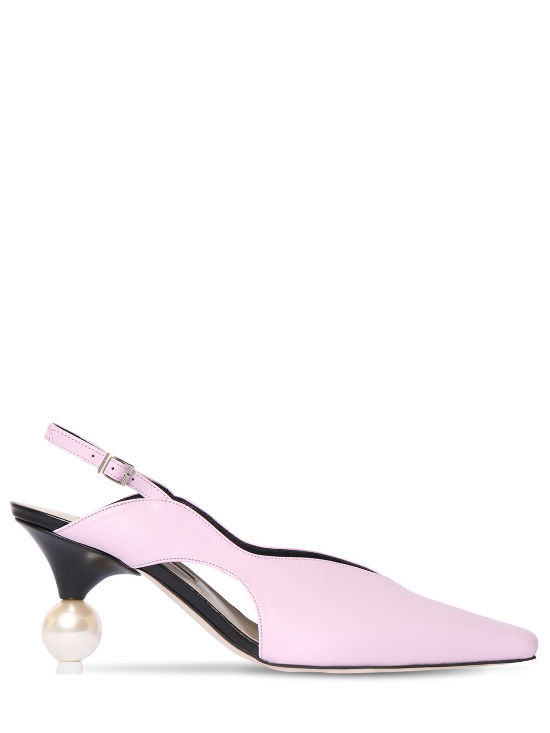 Yuul Yie Doreen 75 Lilac Slingback Leather Pumps | ModeSens