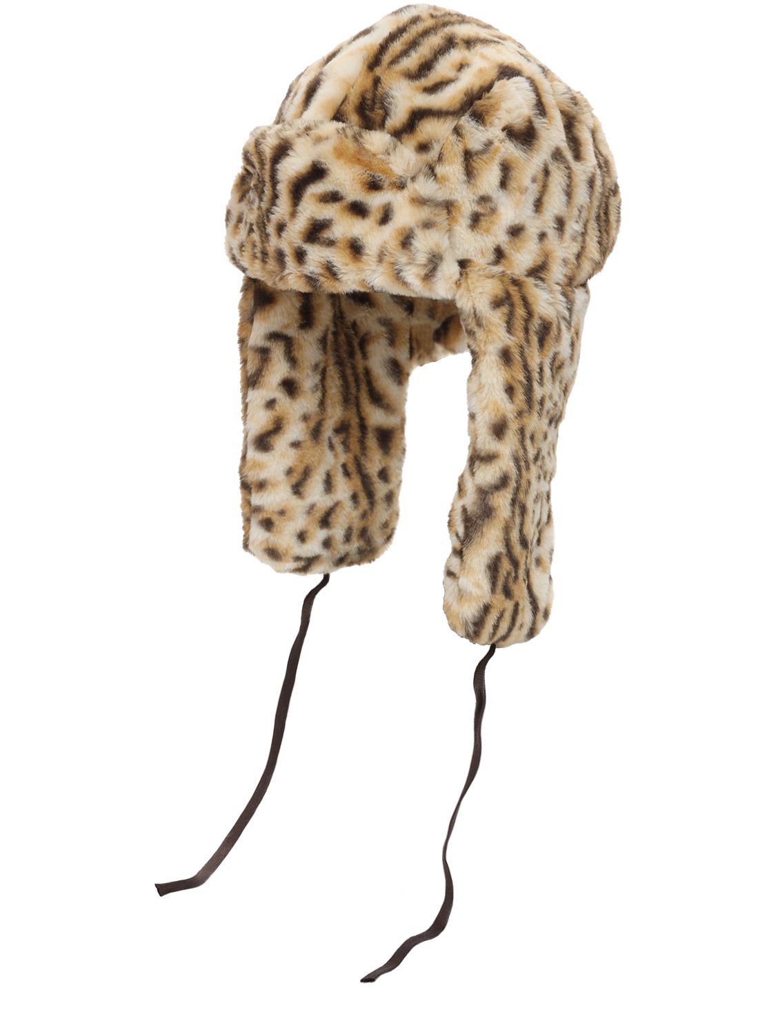 Kangol - Leopard print faux fur trapper hat - Snow Leopard | Luisaviaroma