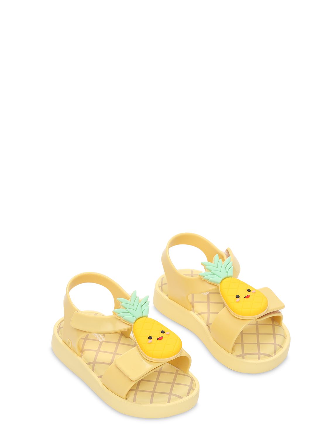 Mini Melissa Kids' Scented Pineapple Rubber Slide Sandals In Yellow ...