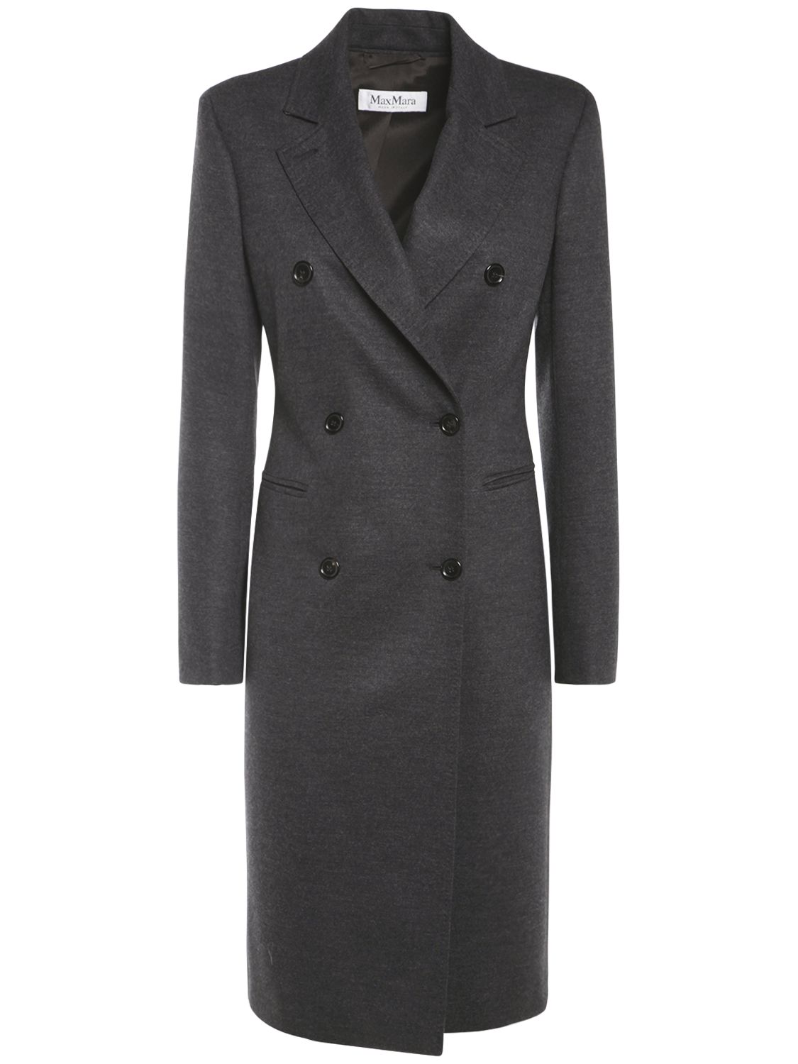 Max Mara Wool Jersey Double Breast Coat Luisaviaroma