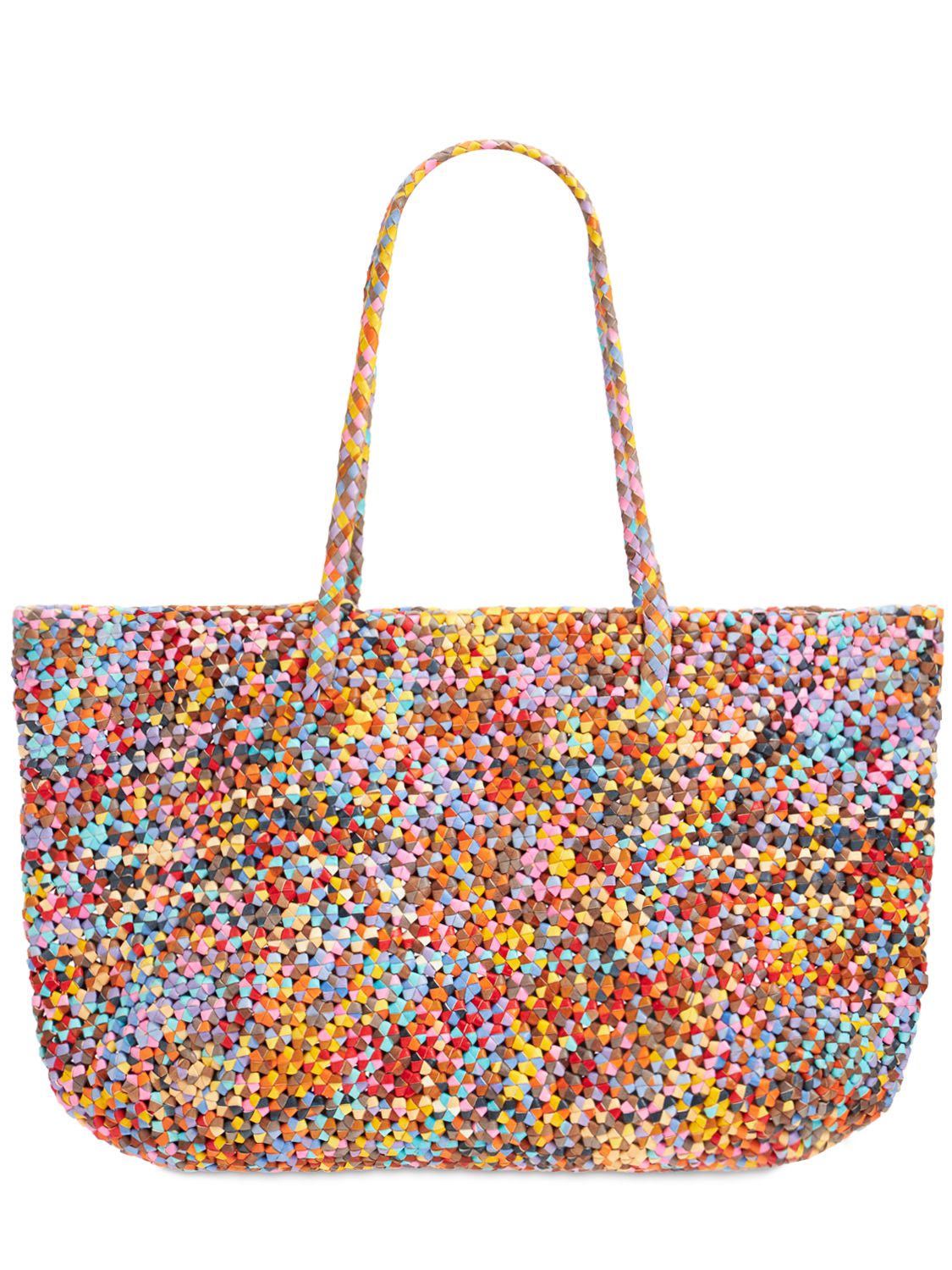 Dragon Diffusion - Multi octo weave leather tote bag - Multicolor ...
