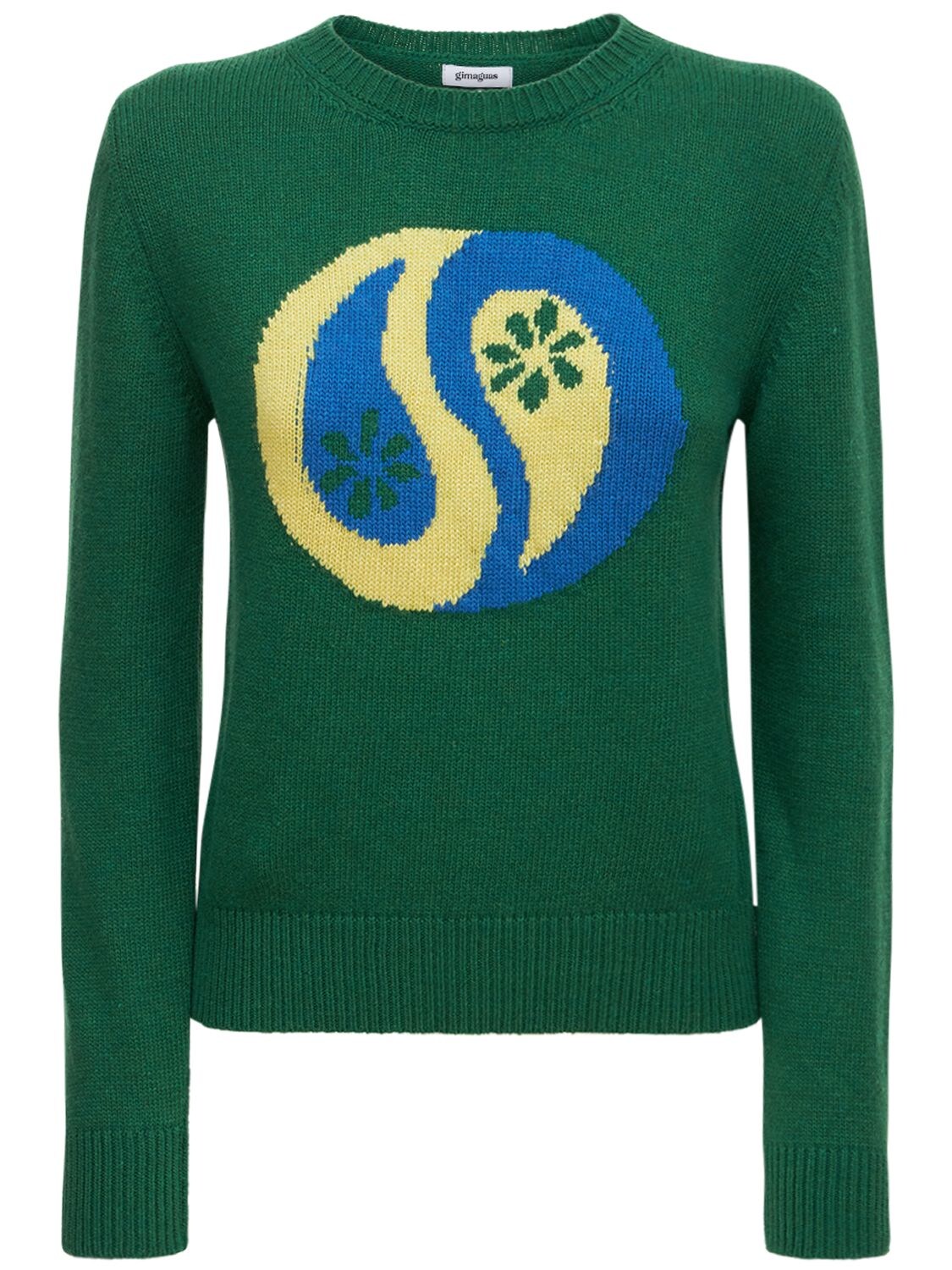 Gimaguas Blue & Brown Graphic Turtleneck for Women