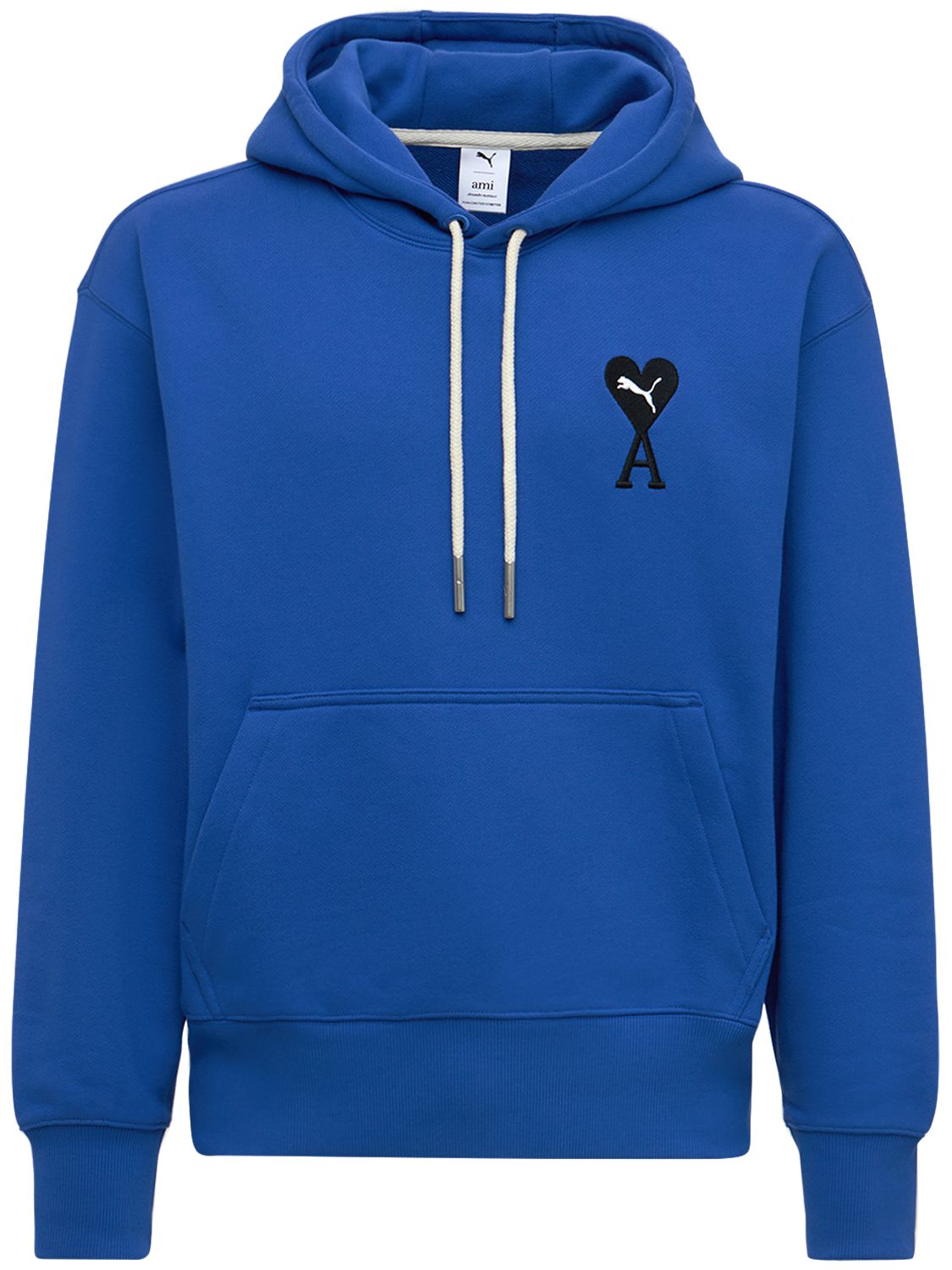 Puma Ami Logo Hooded Sweatshirt In Blue | ModeSens