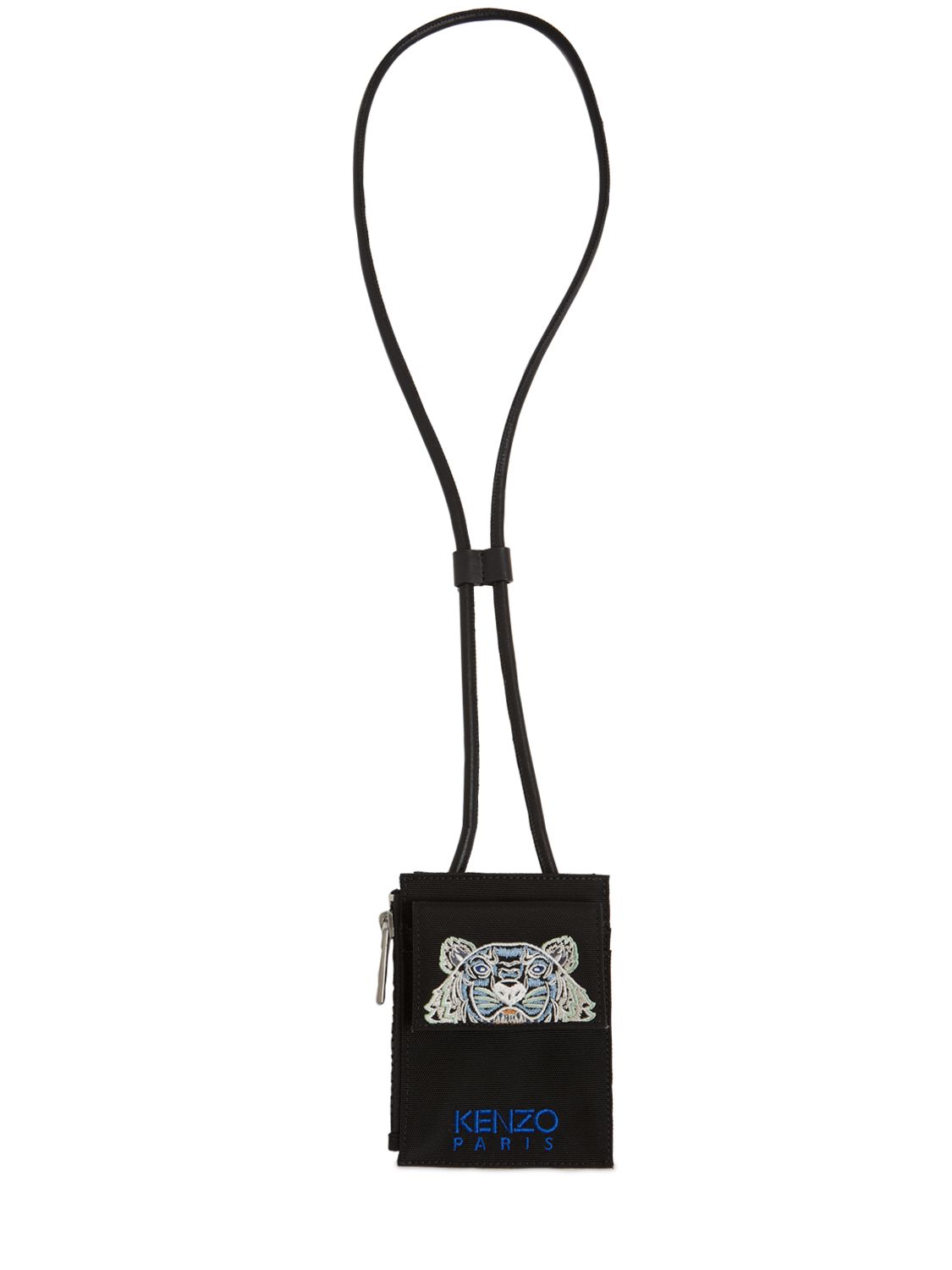 Kenzo Icon Embroidered Nylon Card Holder In Black | ModeSens