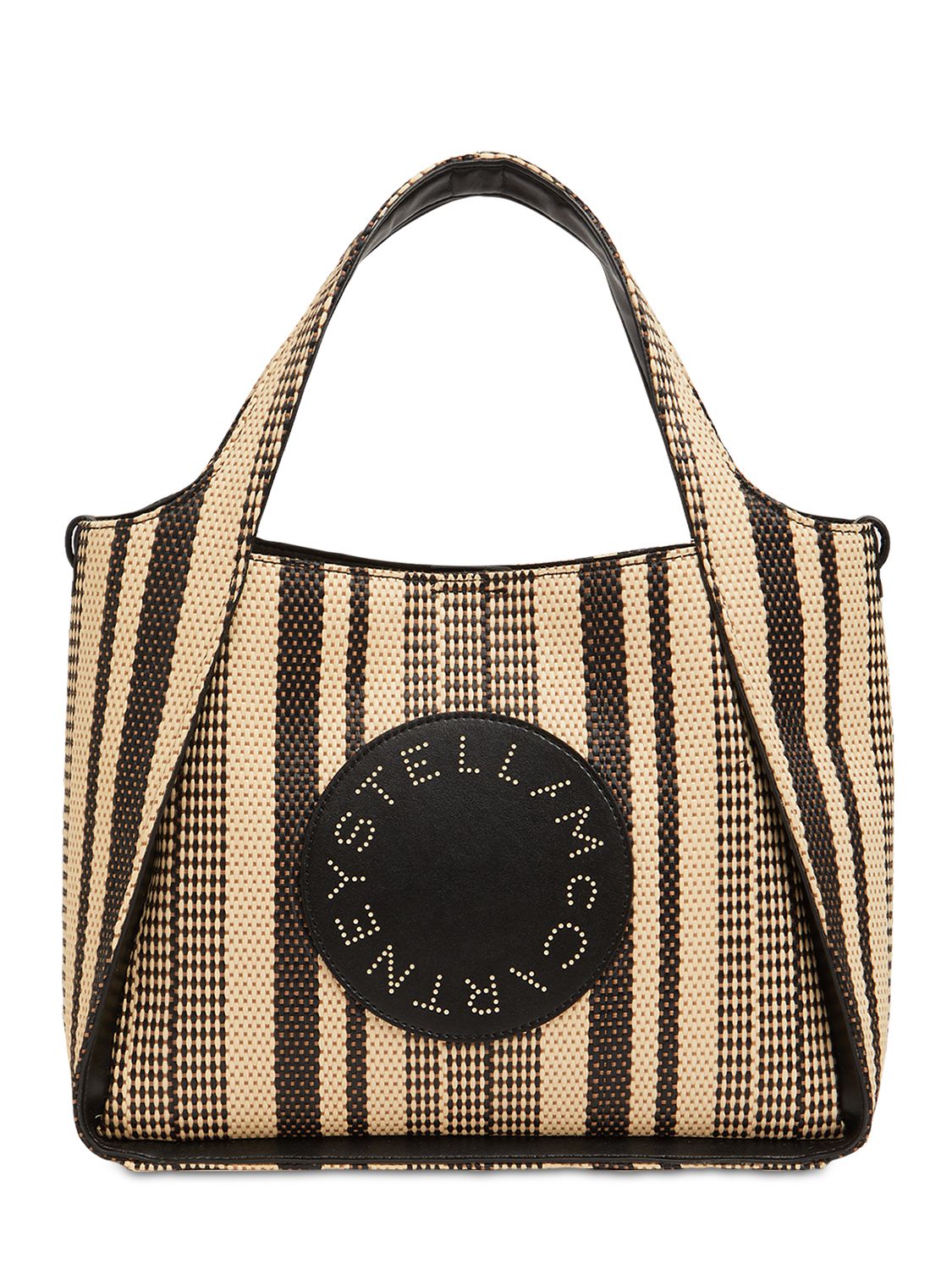 Stella McCartney Borsa In Materiale Intrecciato Con Logo Striped 