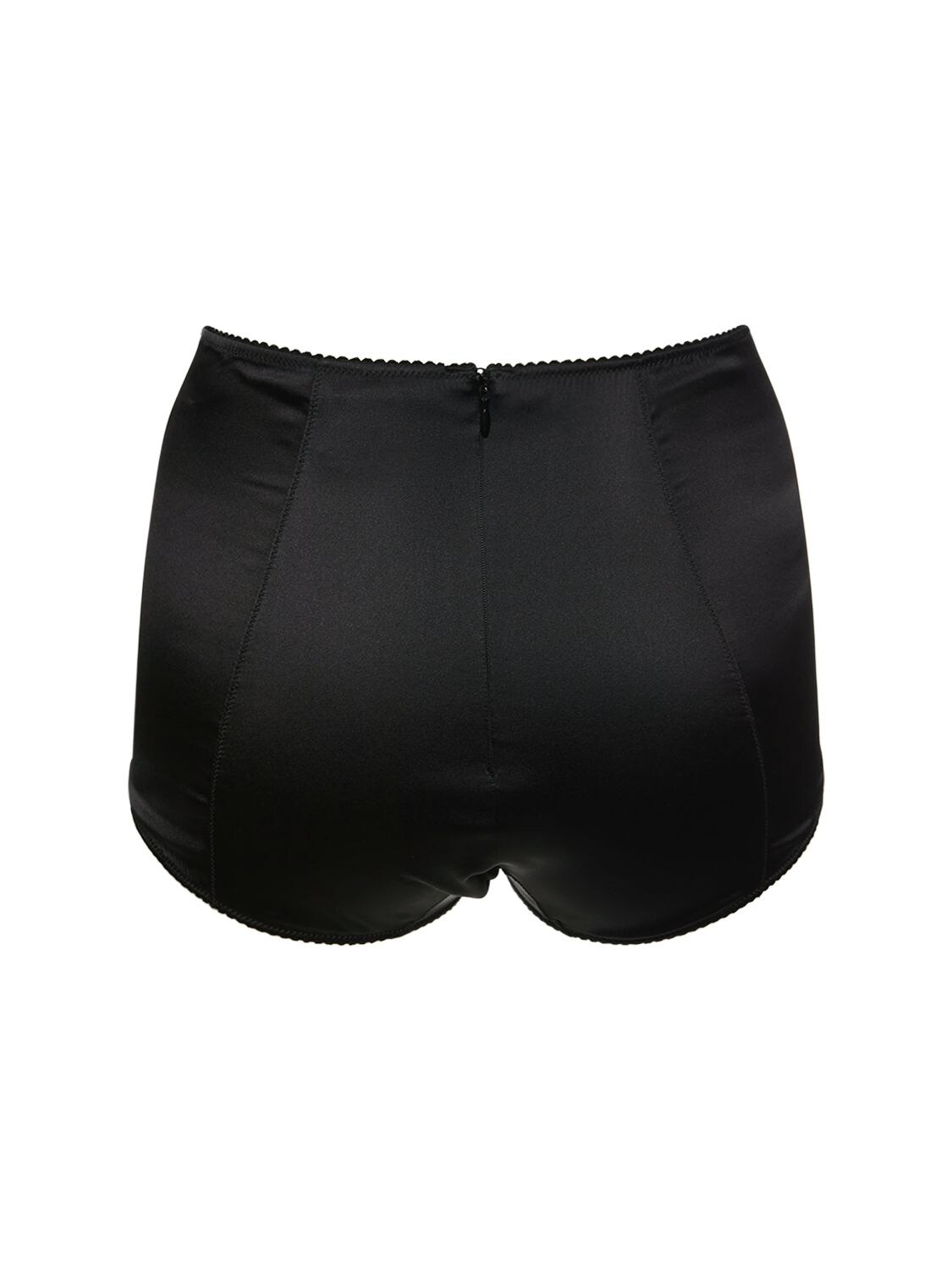 Dolce And Gabbana Stretch Silk Satin Briefs In Black Modesens