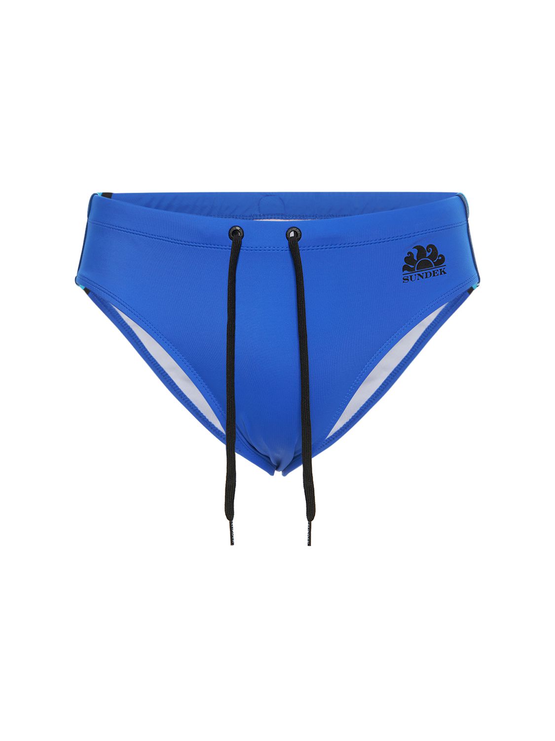 Sundek Logo Print Nylon Swim Briefs In Sapphire | ModeSens