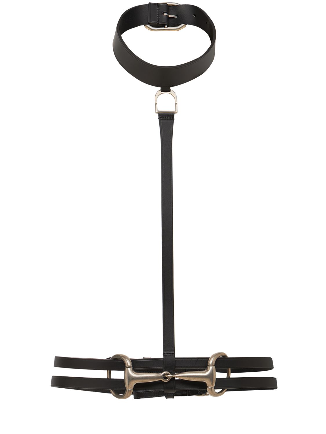 Gucci Leather Harness W/ Horsebit In Black | ModeSens