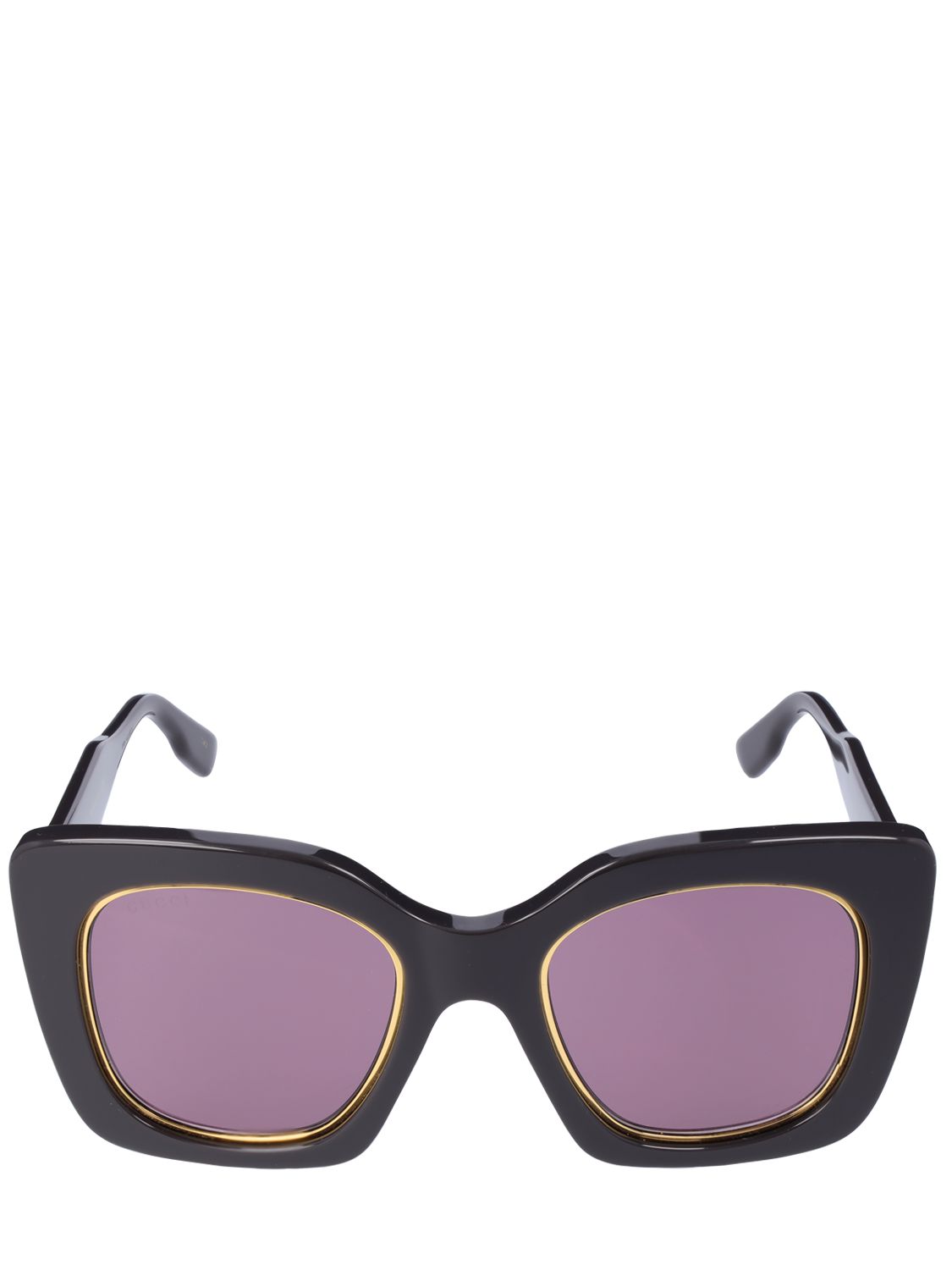 Gucci Script Oversize Acetate Sunglasses In Grey,violet | ModeSens