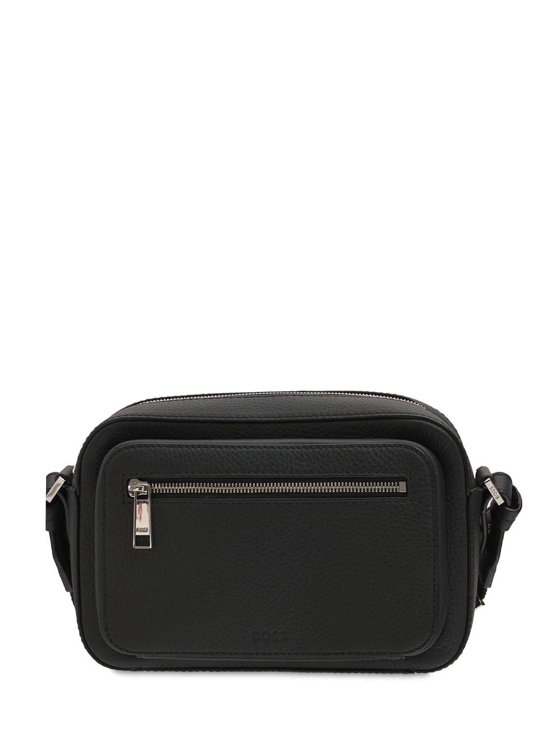 Hugo Boss Logo Leather Crossbody Camera Bag In Black | ModeSens