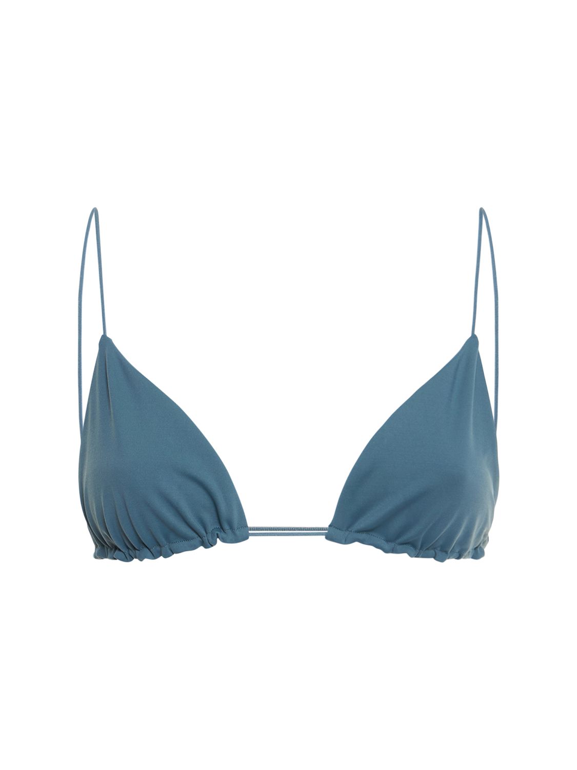 Ziah Fine Strap Triangle Bikini Top In Blue | ModeSens