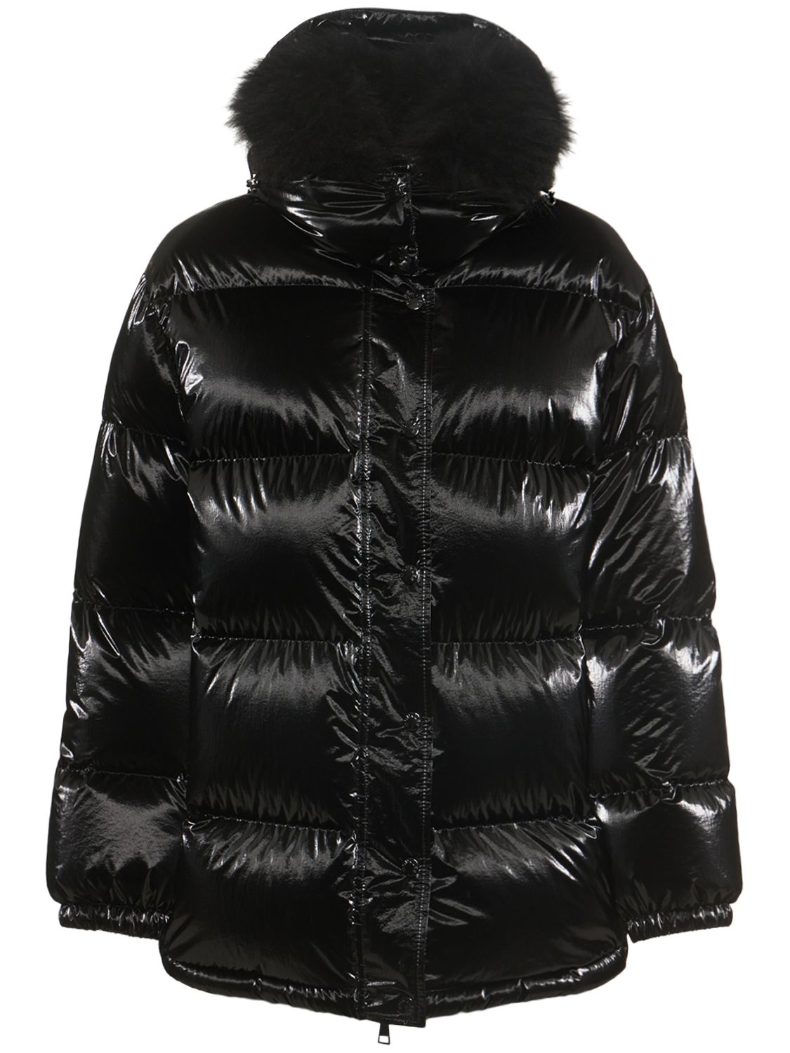 Moncler Hanau Nylon Down Jacket In Black | ModeSens