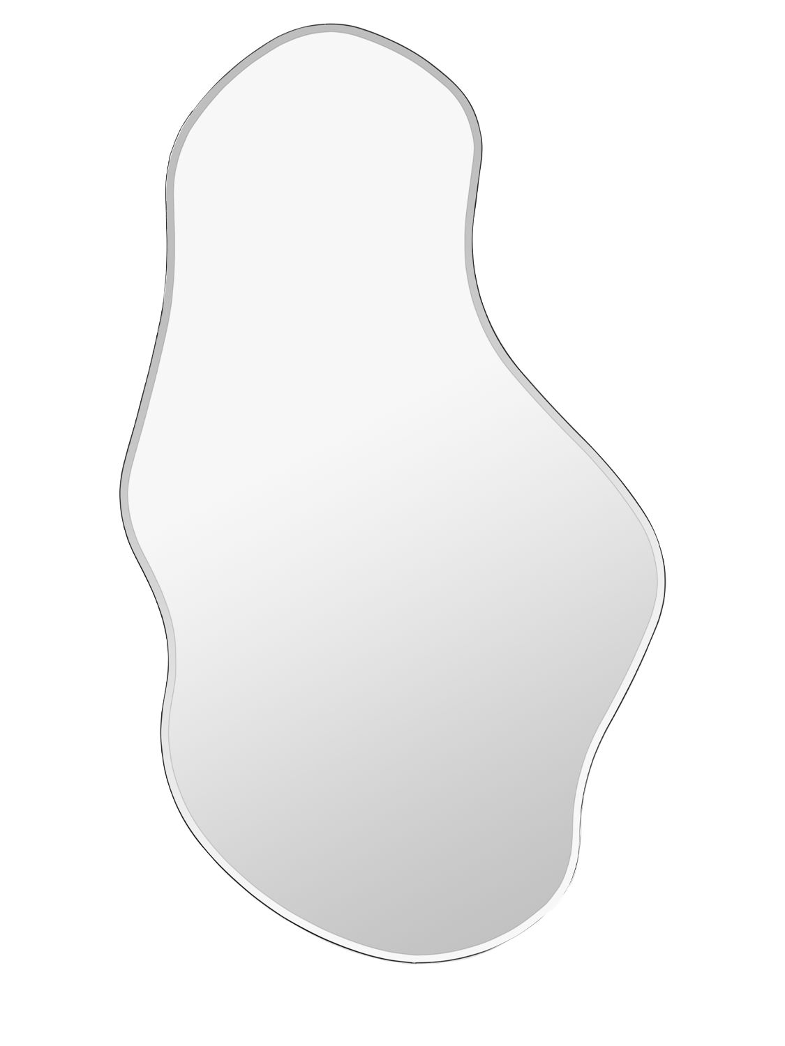 Ferm Living Large Pond Mirror In Silver | ModeSens