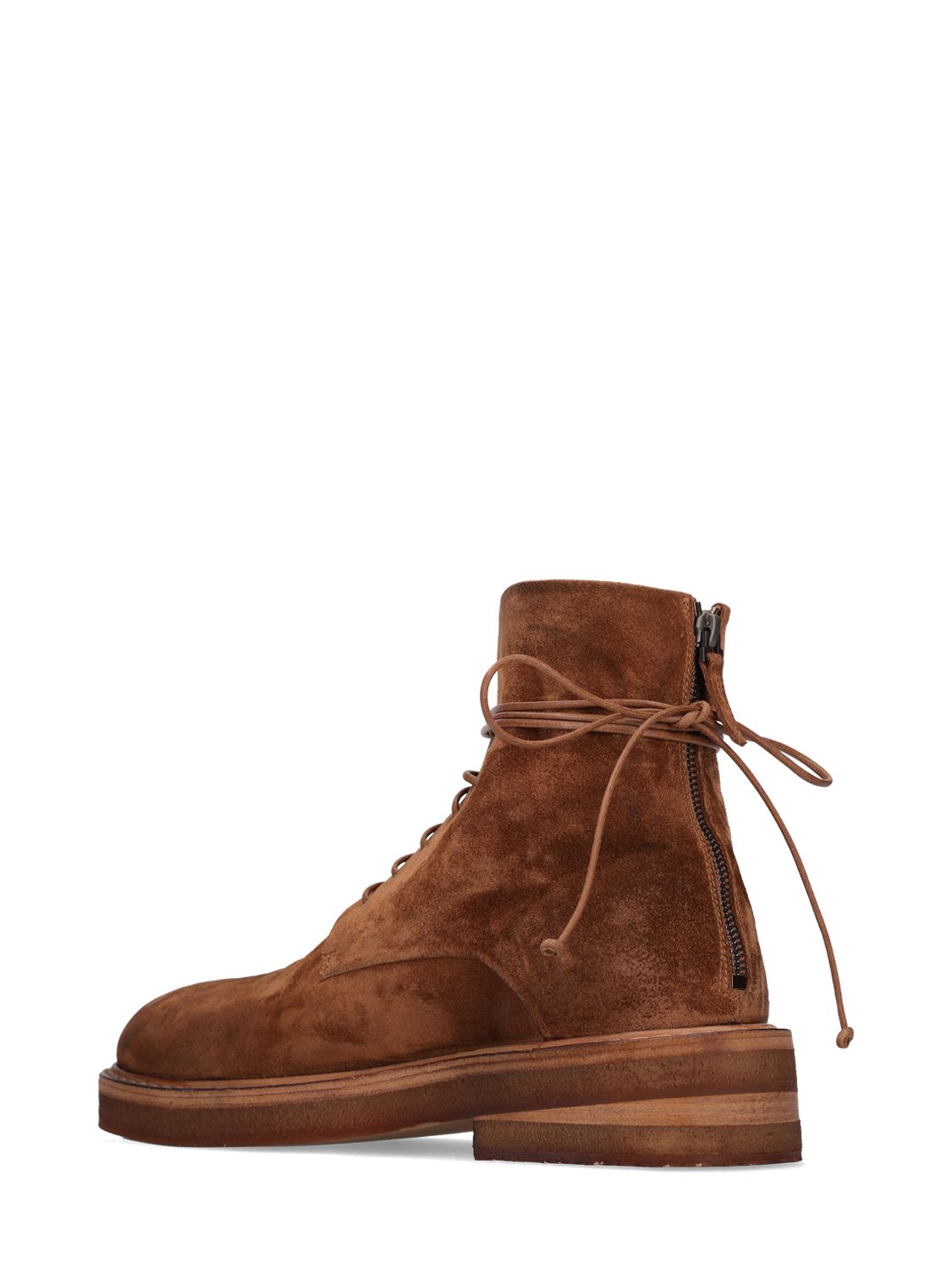 Marsèll Parrucca Reversed Leather Lace-up Boots In Walnut | ModeSens