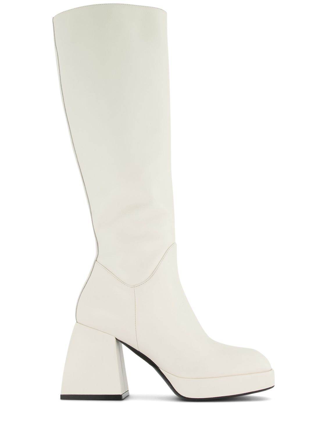 Nodaleto 85mm Bulla Solal Leather Tall Boots In White | ModeSens