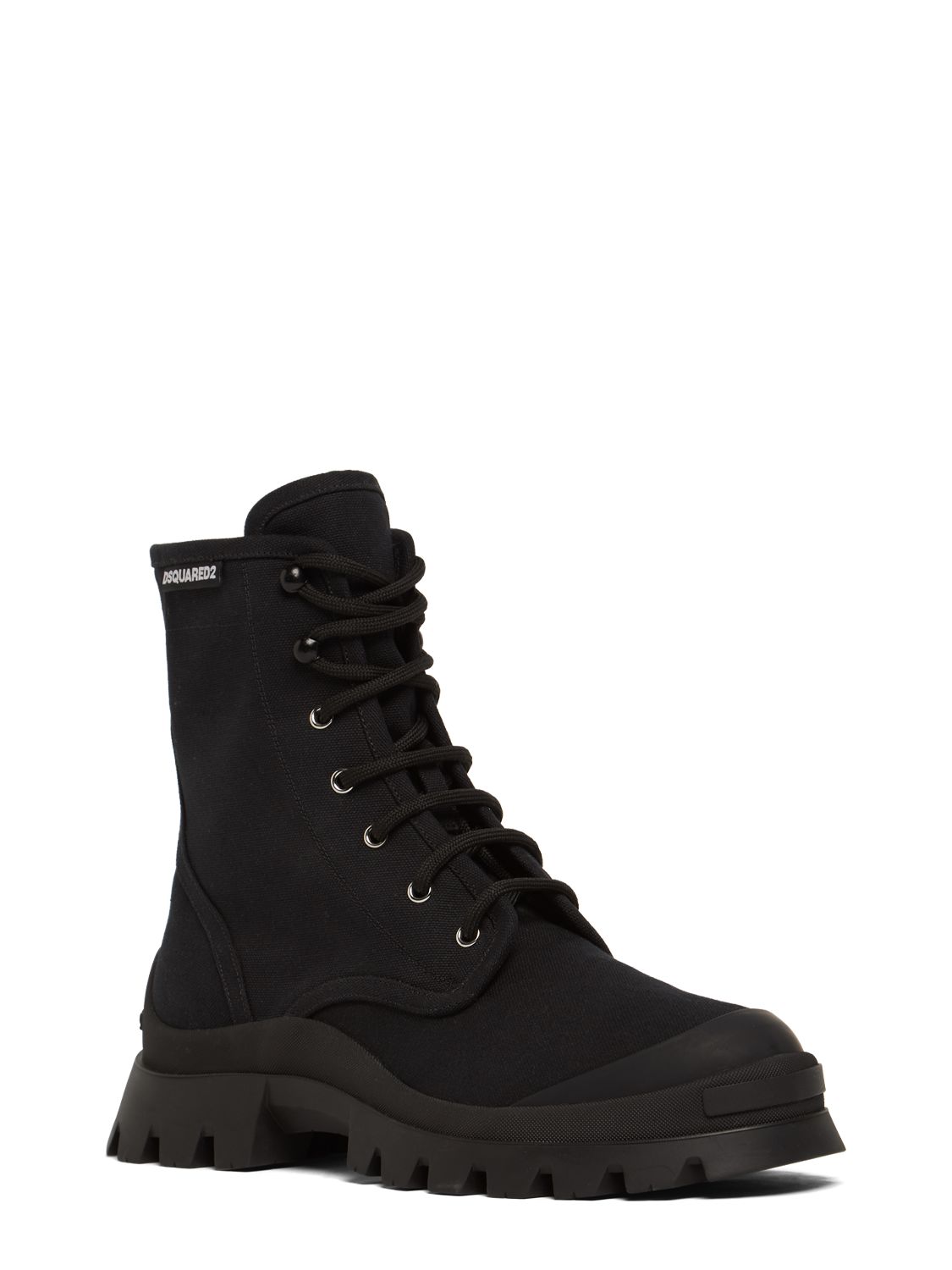 Dsquared2 Tank Combat Canvas Boots In Black | ModeSens
