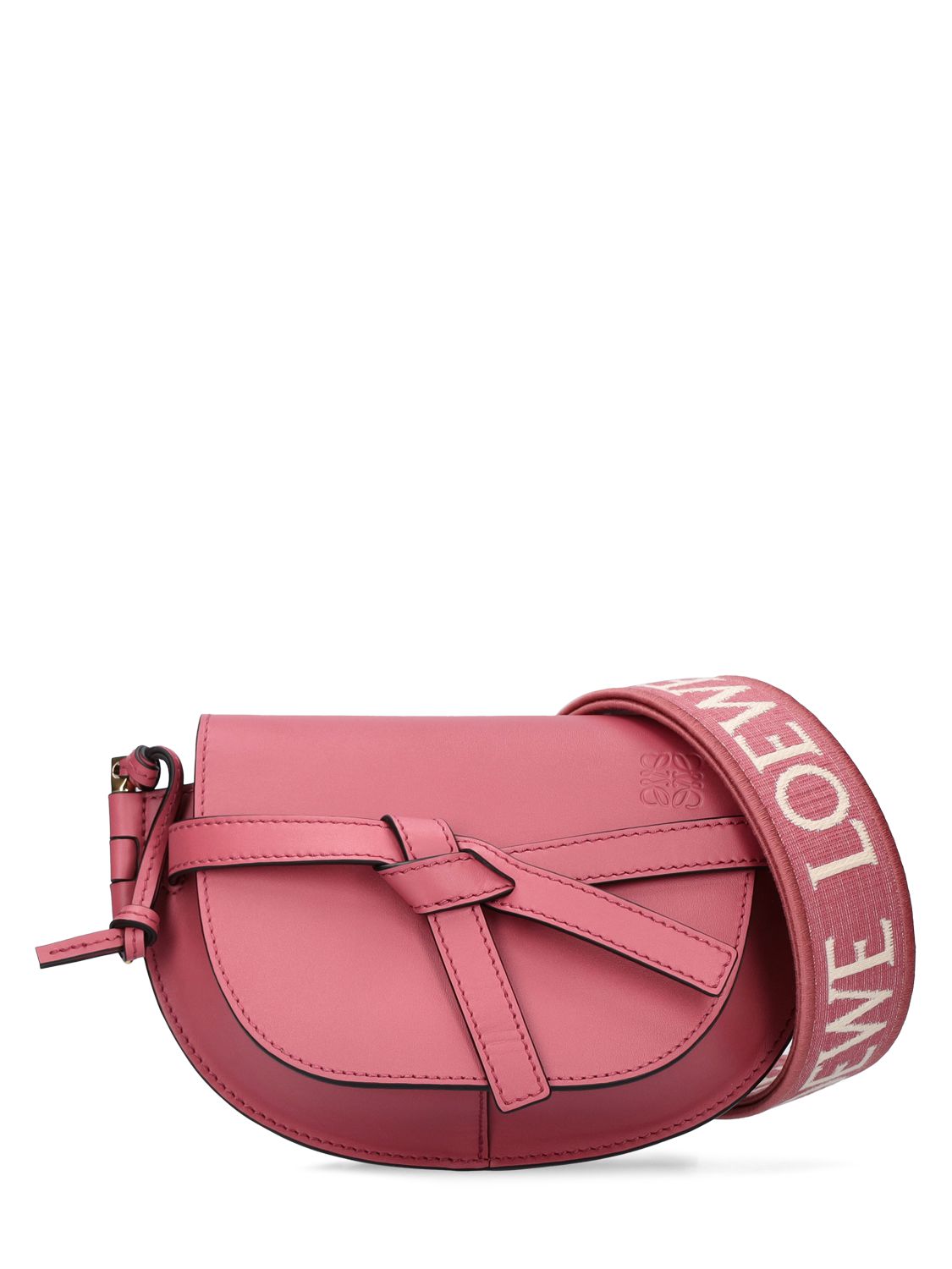 Loewe Gate Dual Mini Leather Bag In Plum Rose | ModeSens
