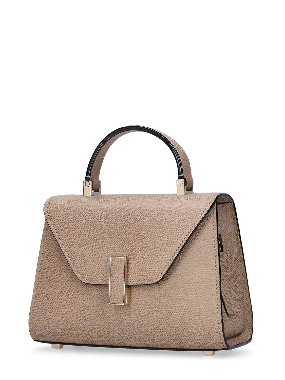 Valextra Micro Iside Grain Leather Top Handle Bag In Oyster | ModeSens