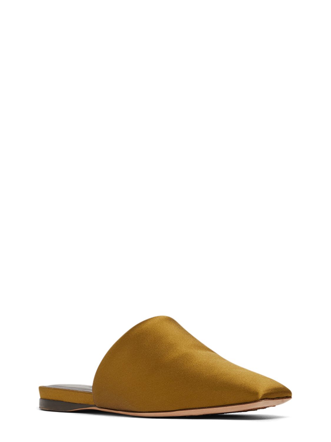 Max Mara 10mm Mos Satin Mules In Saffron | ModeSens