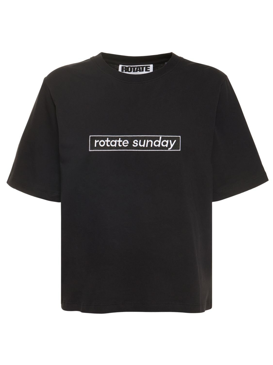 Rotate Birger Christensen Rotate Women's Black Cotton T-shirt | ModeSens