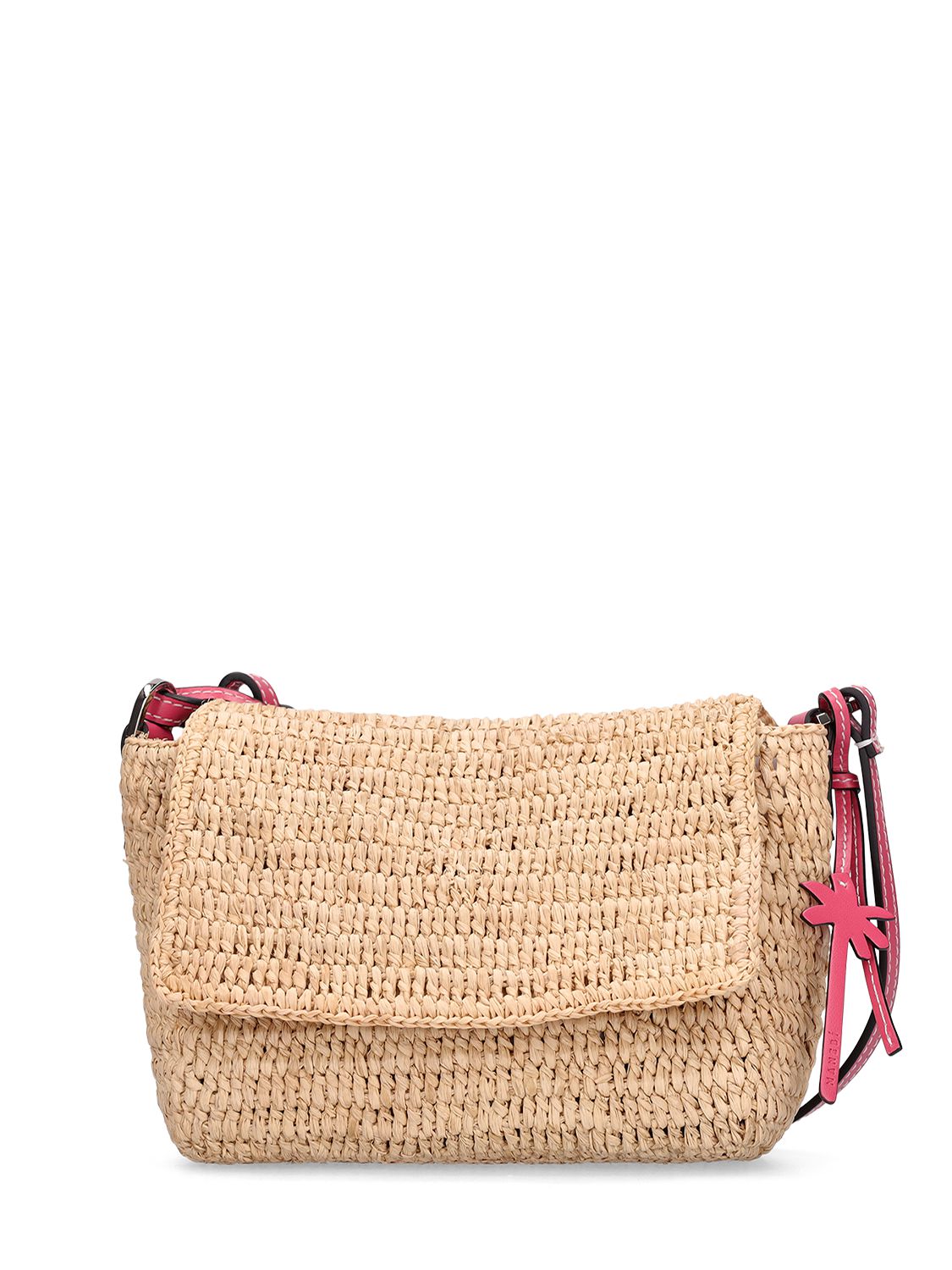 Manebi Small Summer Night Raffia Shoulder Bag In Beige | ModeSens