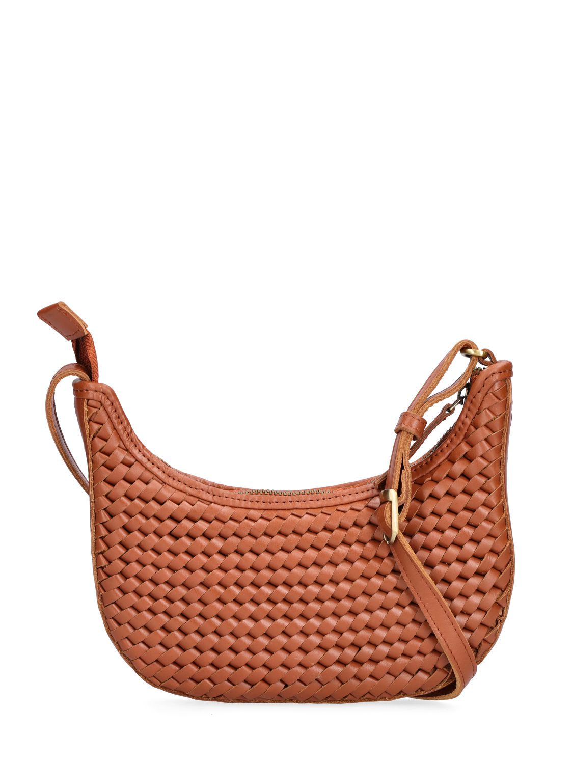 Bembien - Mini sling handwoven leather bag - Sienna | Luisaviaroma