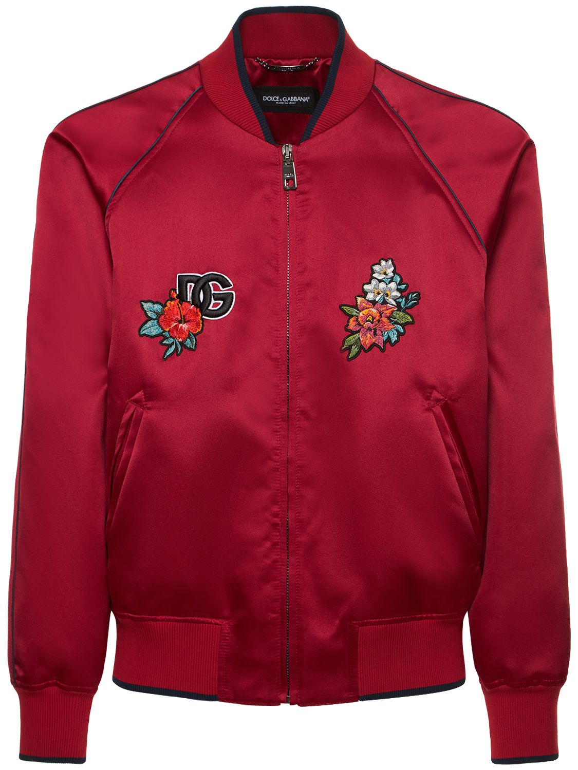 Embroidered Satin Bomber Jacket | The Hoxton Trend