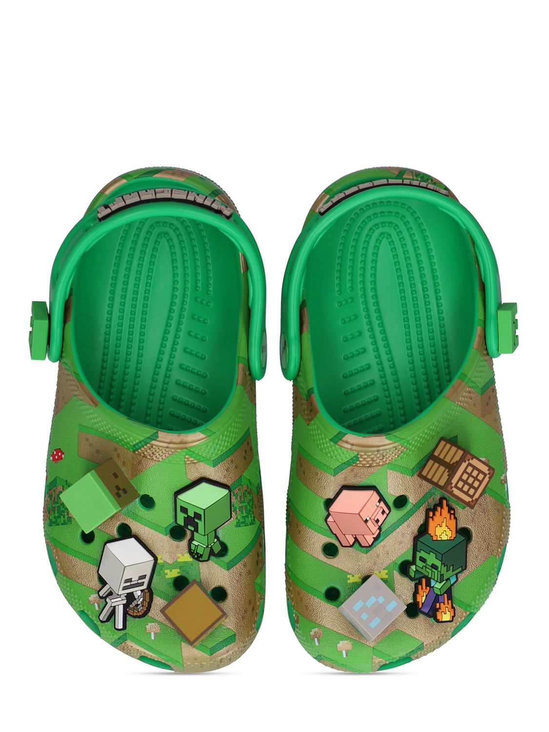 Crocs Kids' Minecraft Print Rubber In Green | ModeSens