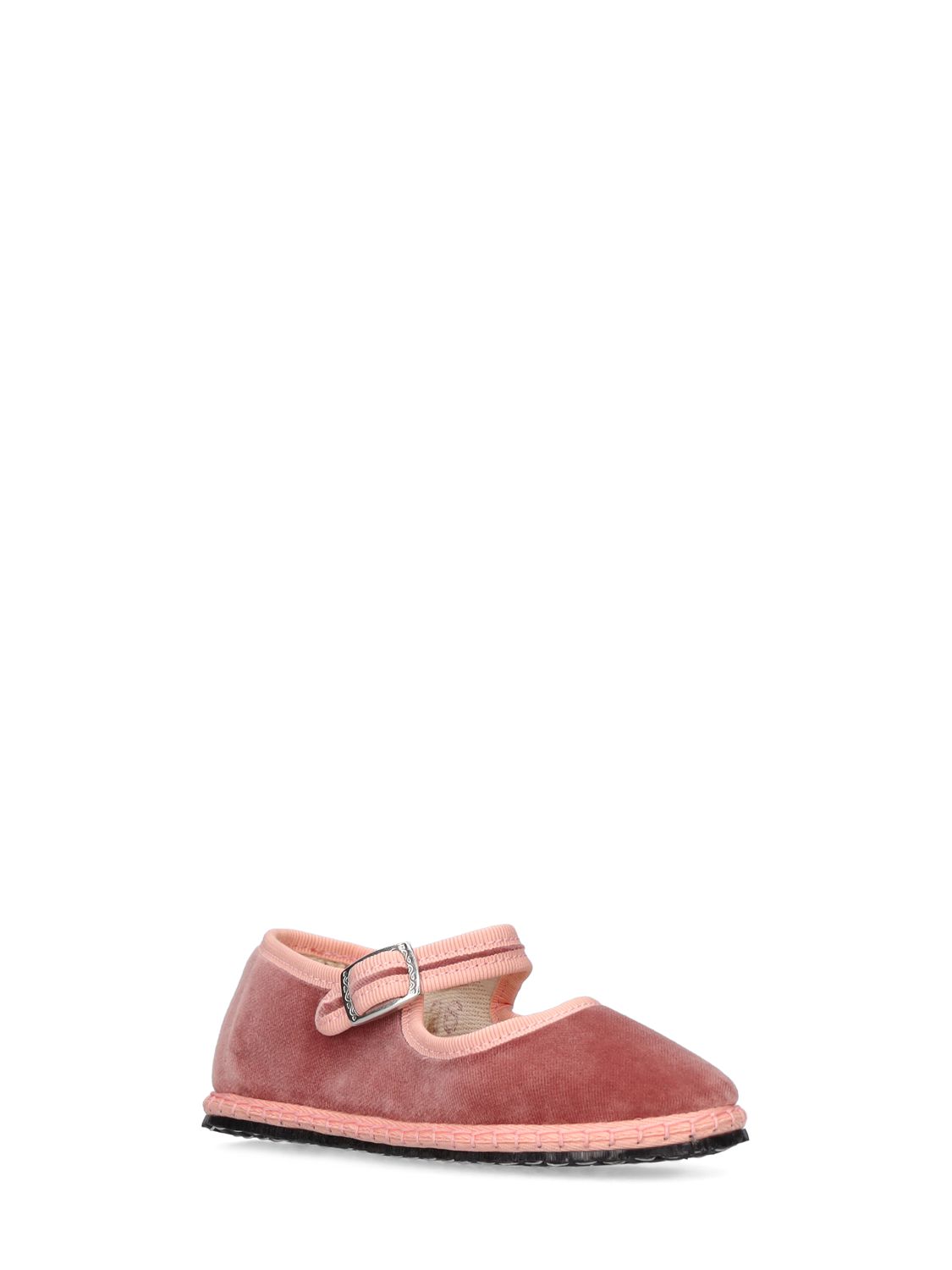 Vibi Venezia Kids' Cotton Velvet Mary Jane Loafers In Dark Pink | ModeSens