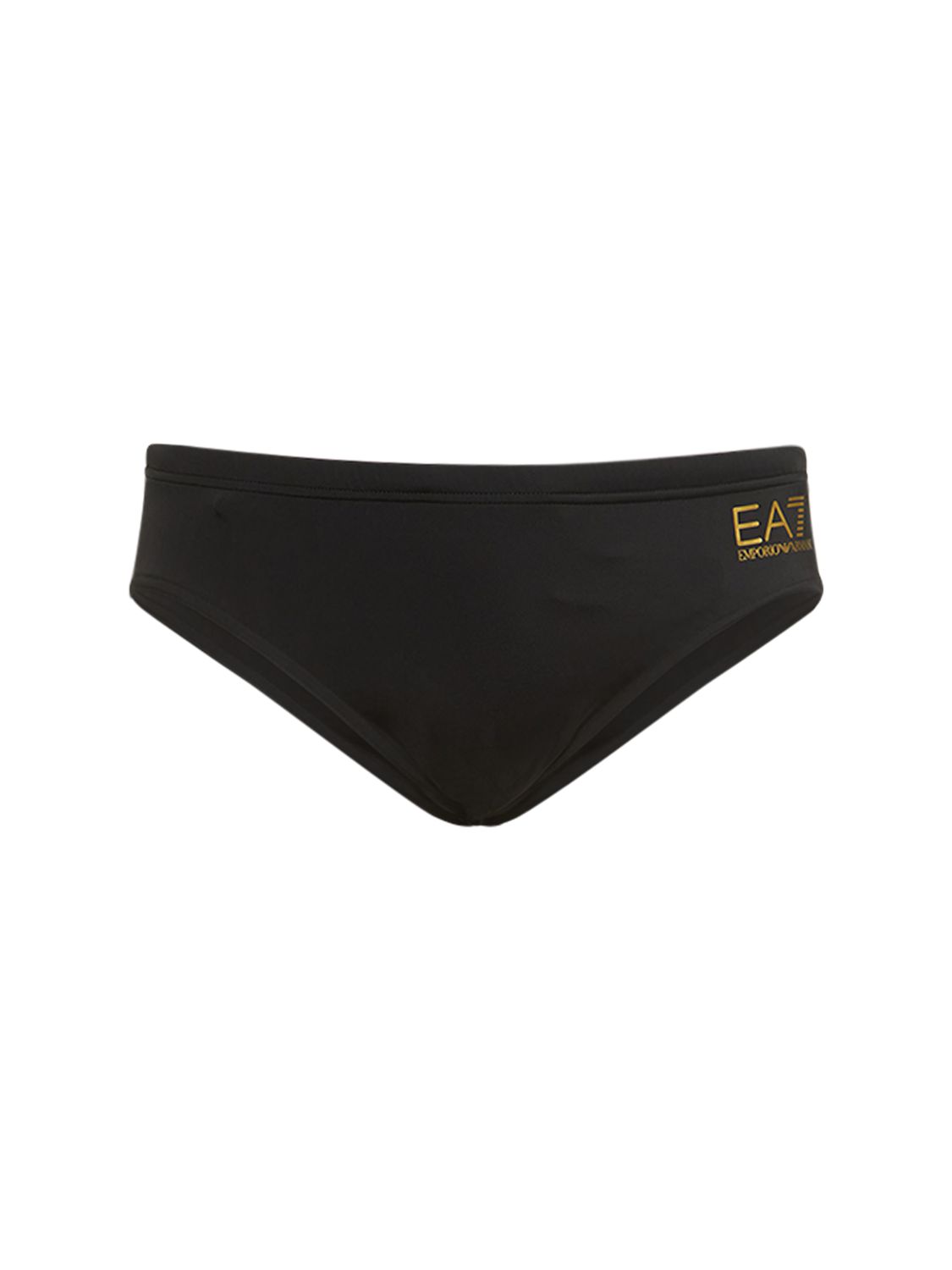 Ea7 Logo Series Nylon Swim Briefs In Black,gold | ModeSens