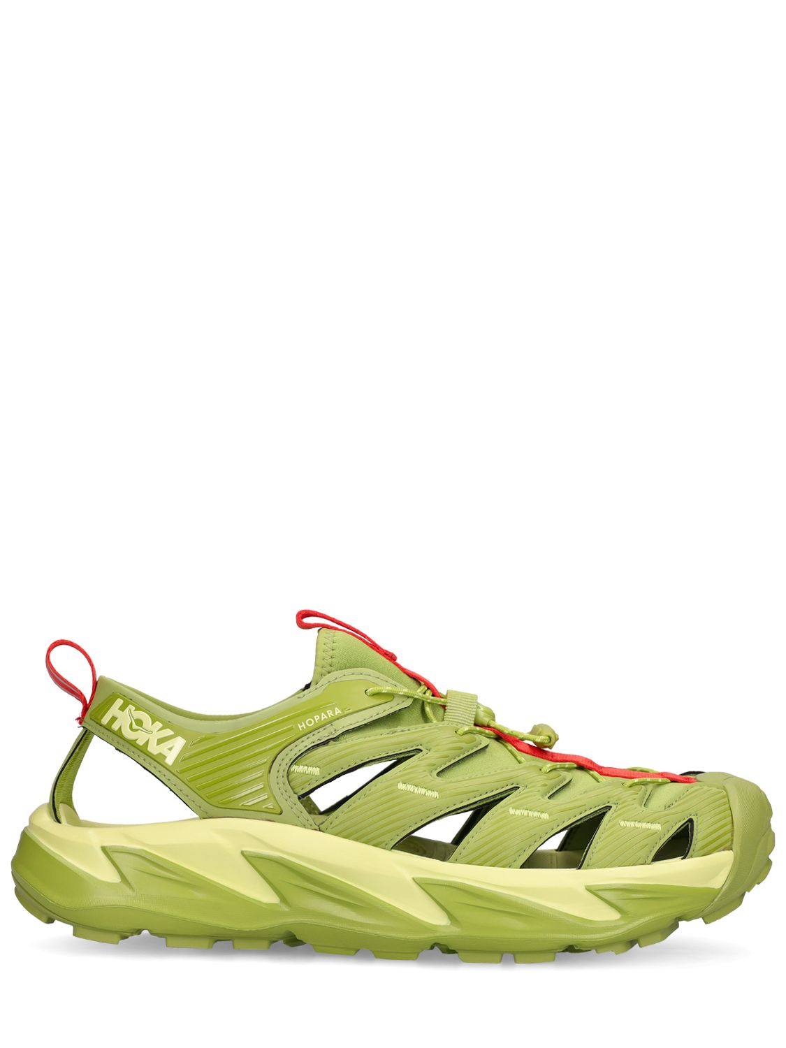 Hoka Hopara Sandals In Dark Citron | ModeSens