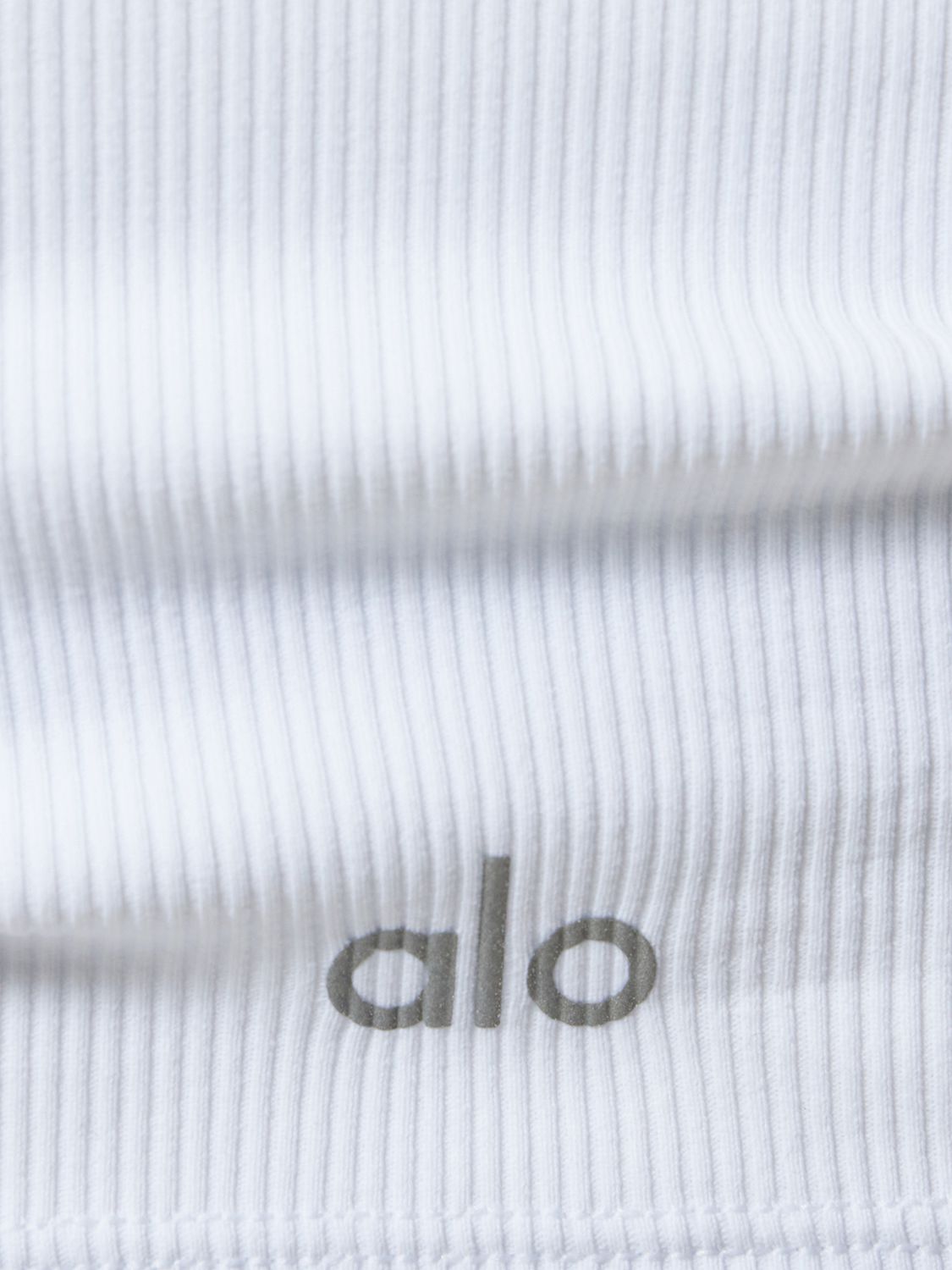 Alo Yoga Goddess Ribbed Bandeau Top In White | ModeSens