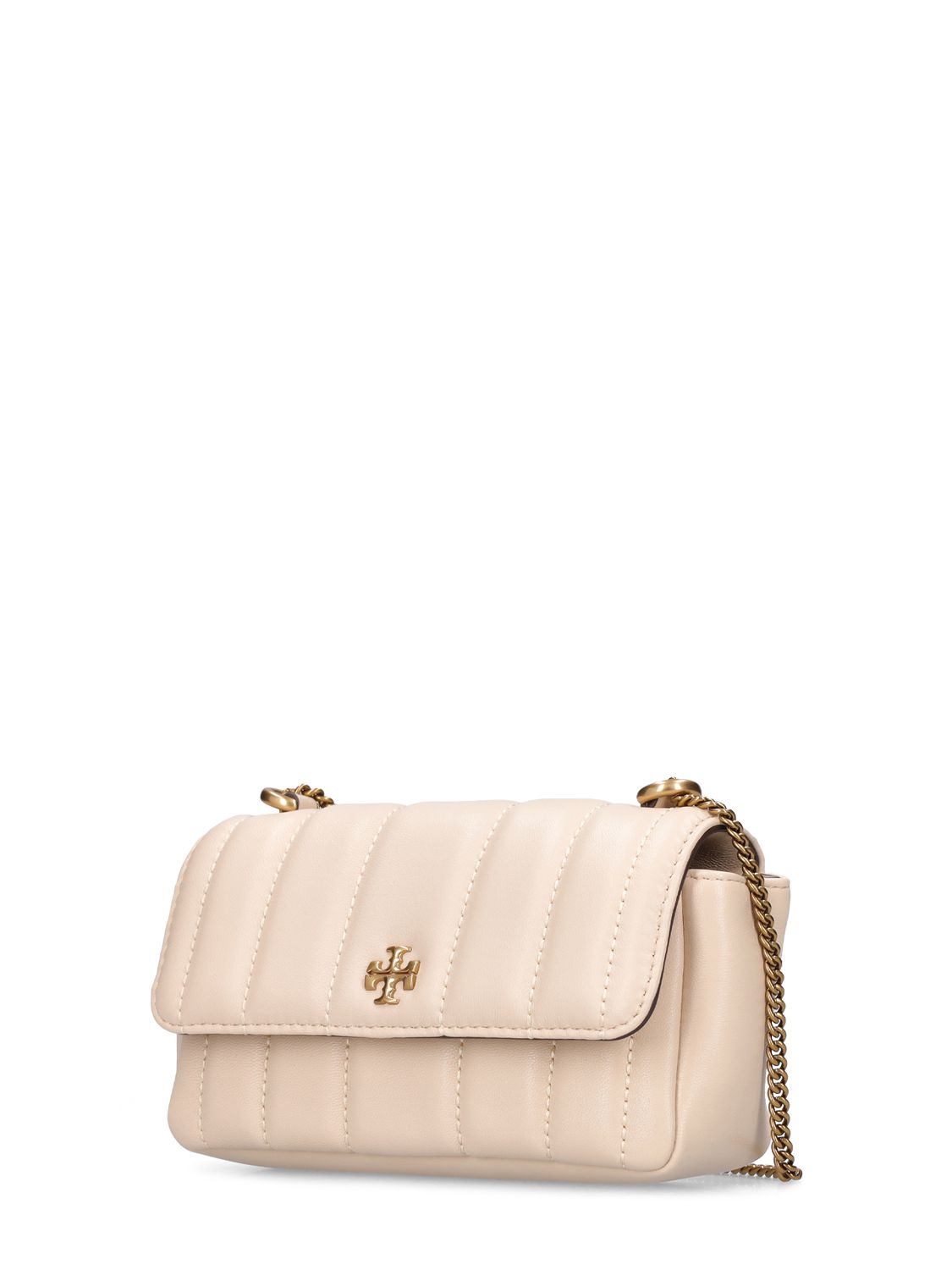 Tory Burch Mini Kira Leather Flap Bag In Brie | ModeSens