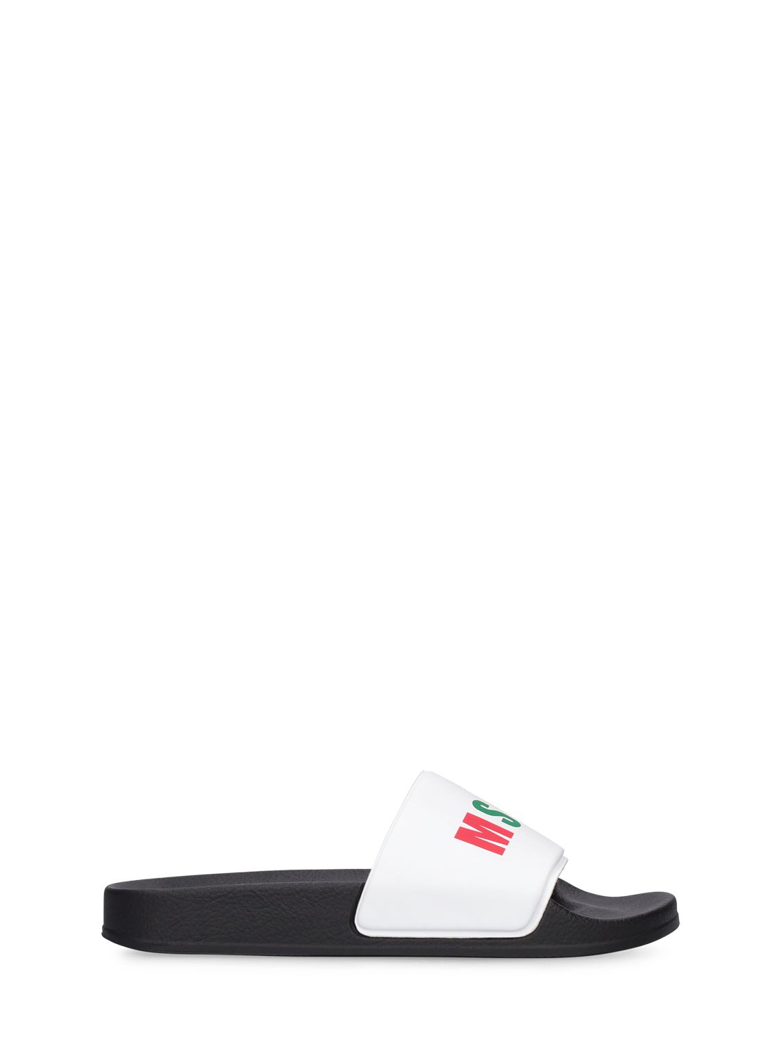 Embroidered Logo Rubber Slide Sandals | SheFinds