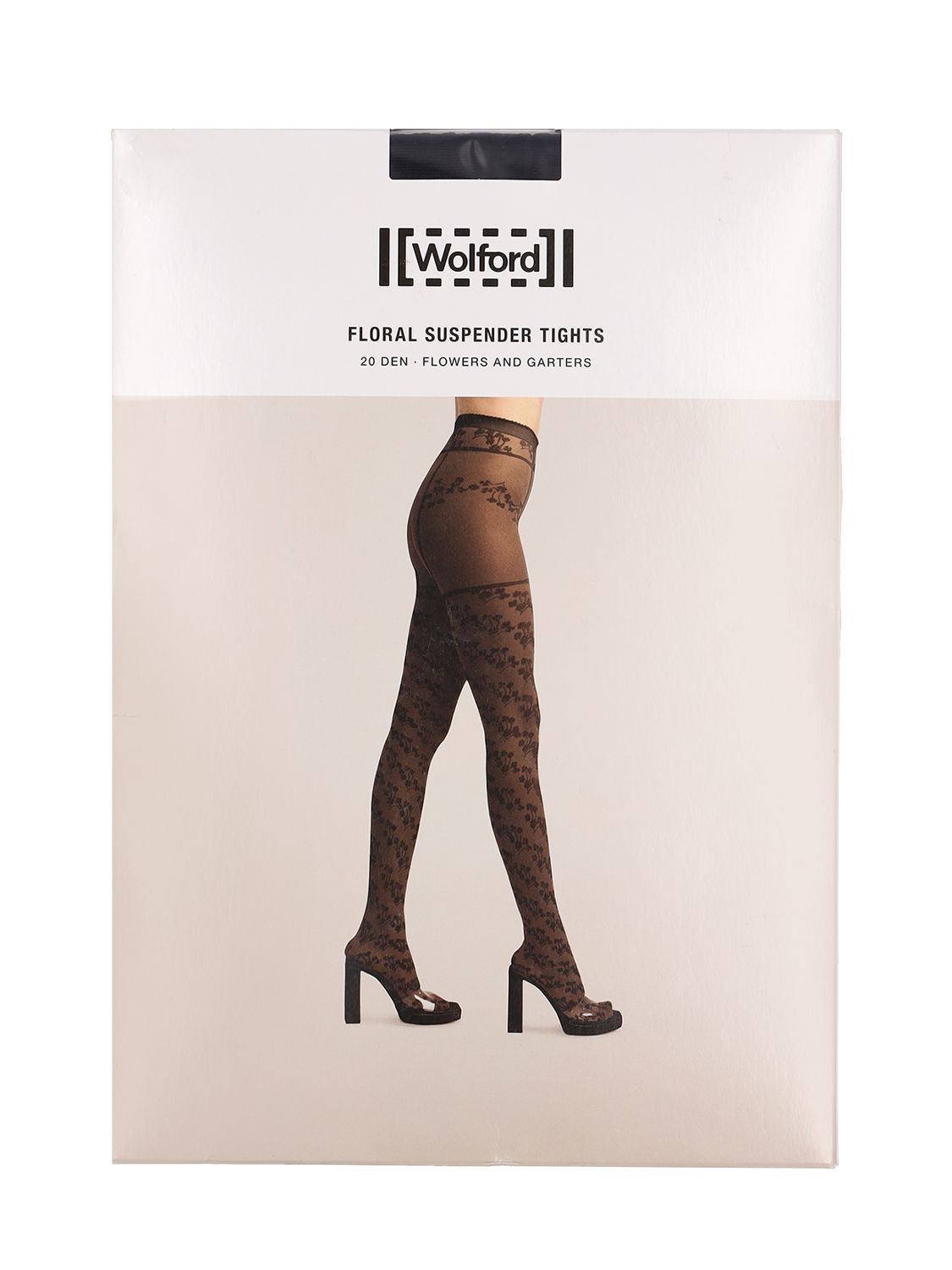 Wolford Floral Suspender Stretch Mesh Tights In Black | ModeSens