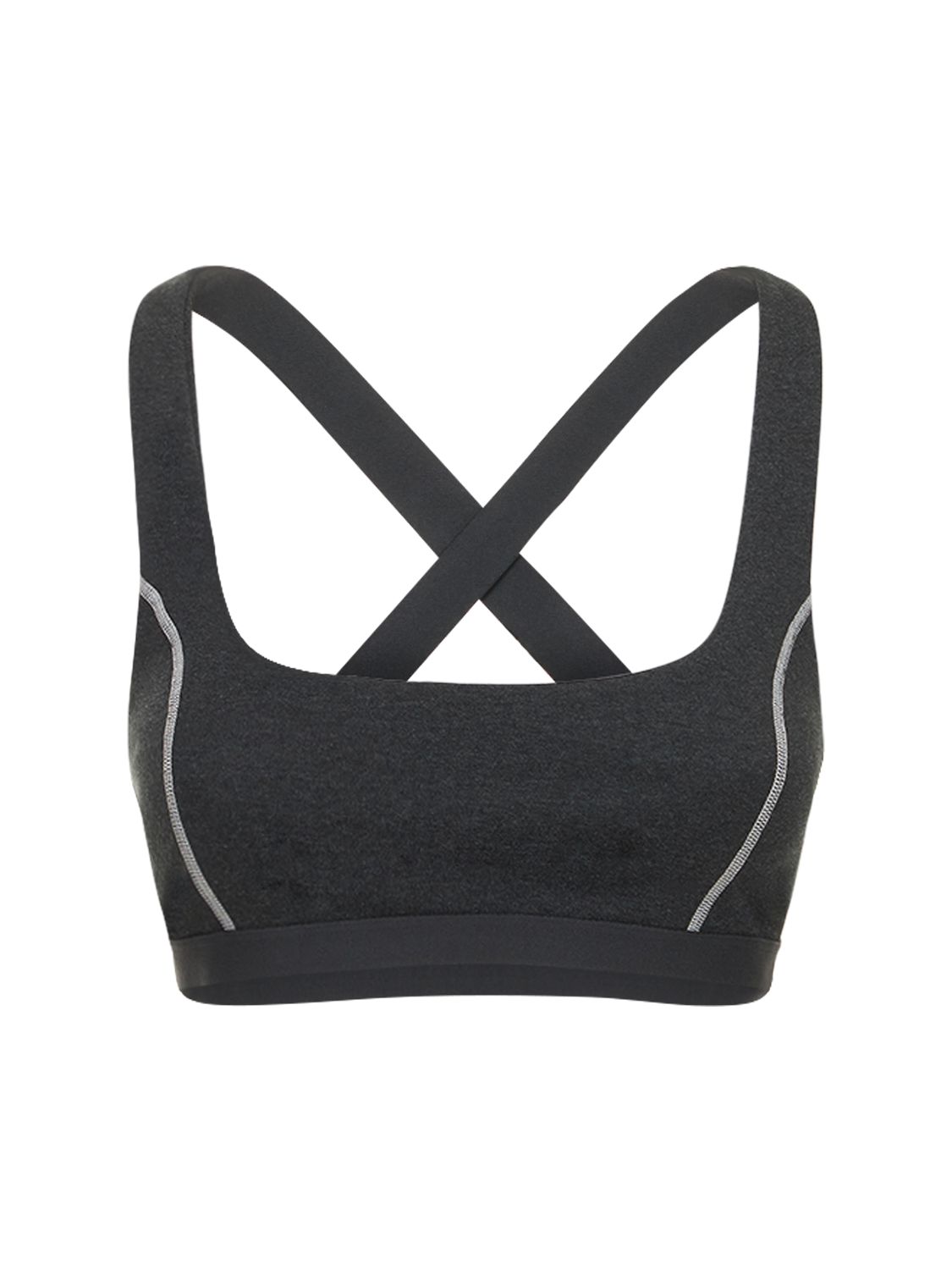 Weworewhat Active Boxer Knit Bra In Gray ModeSens