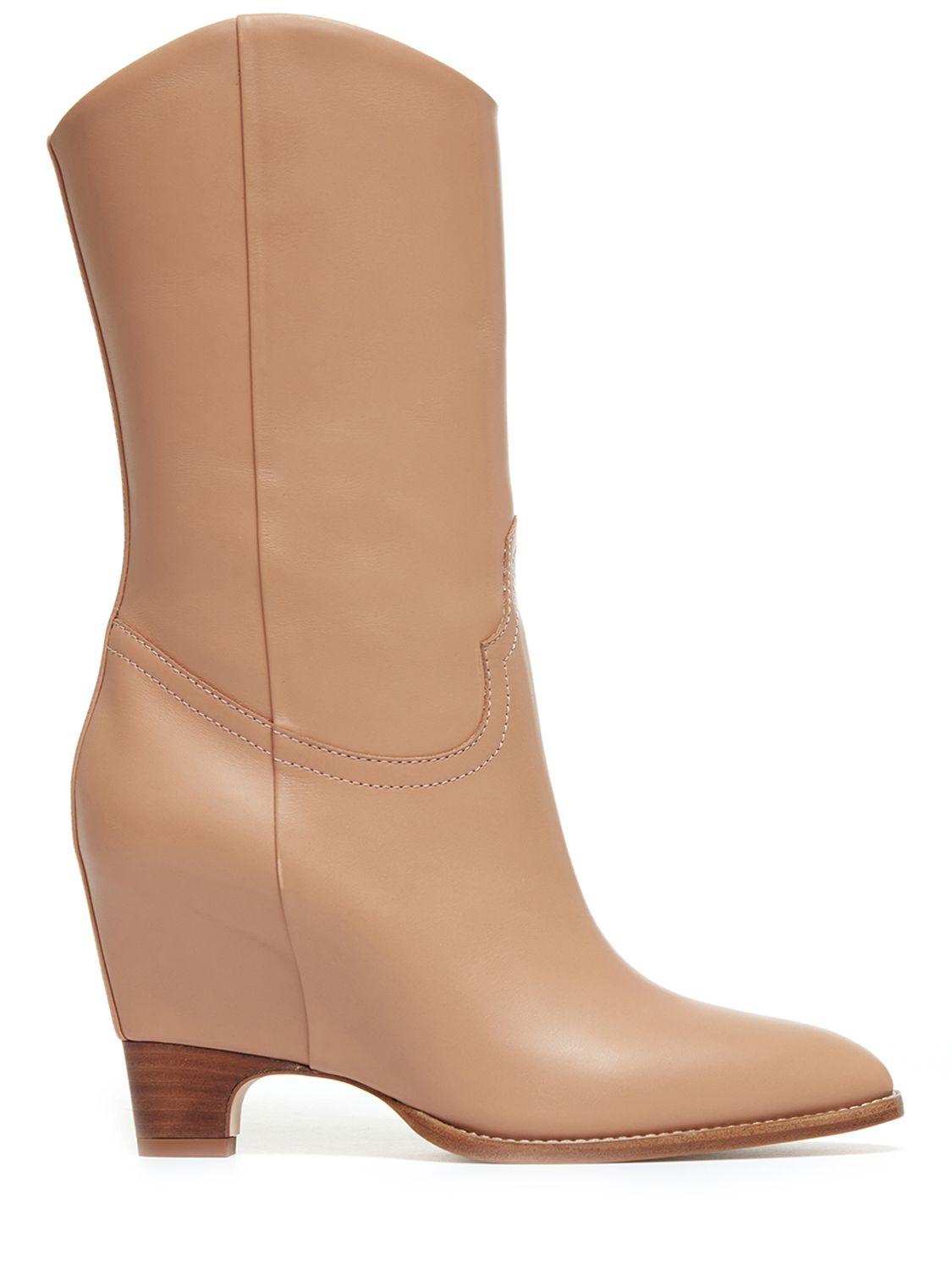 Gabriela Hearst 80mm Deacon Leather Tall Boots In Camel | ModeSens